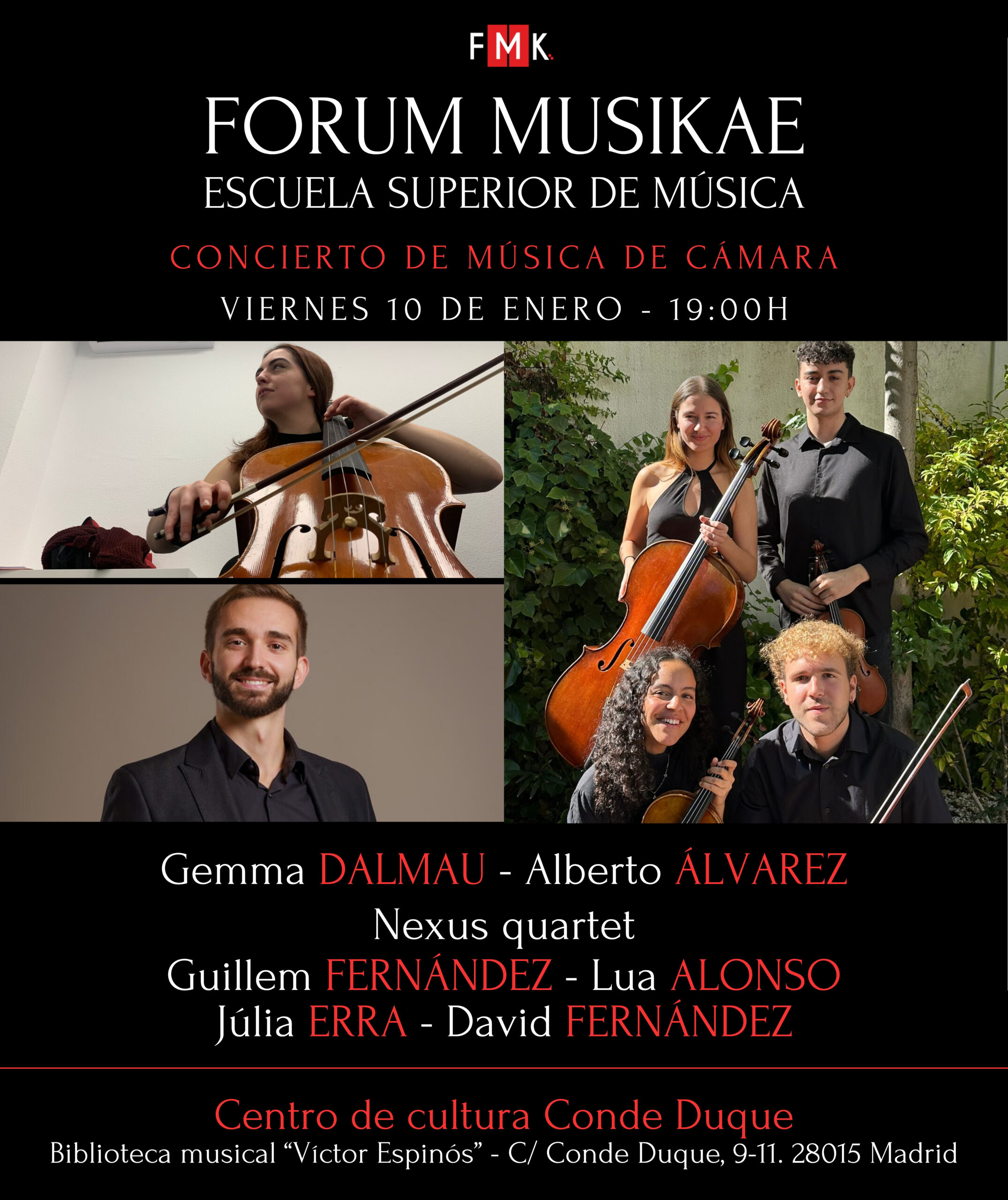 CONCIERTO 10 DE ENERO - CONDE DUQUE - Forum Musikae
