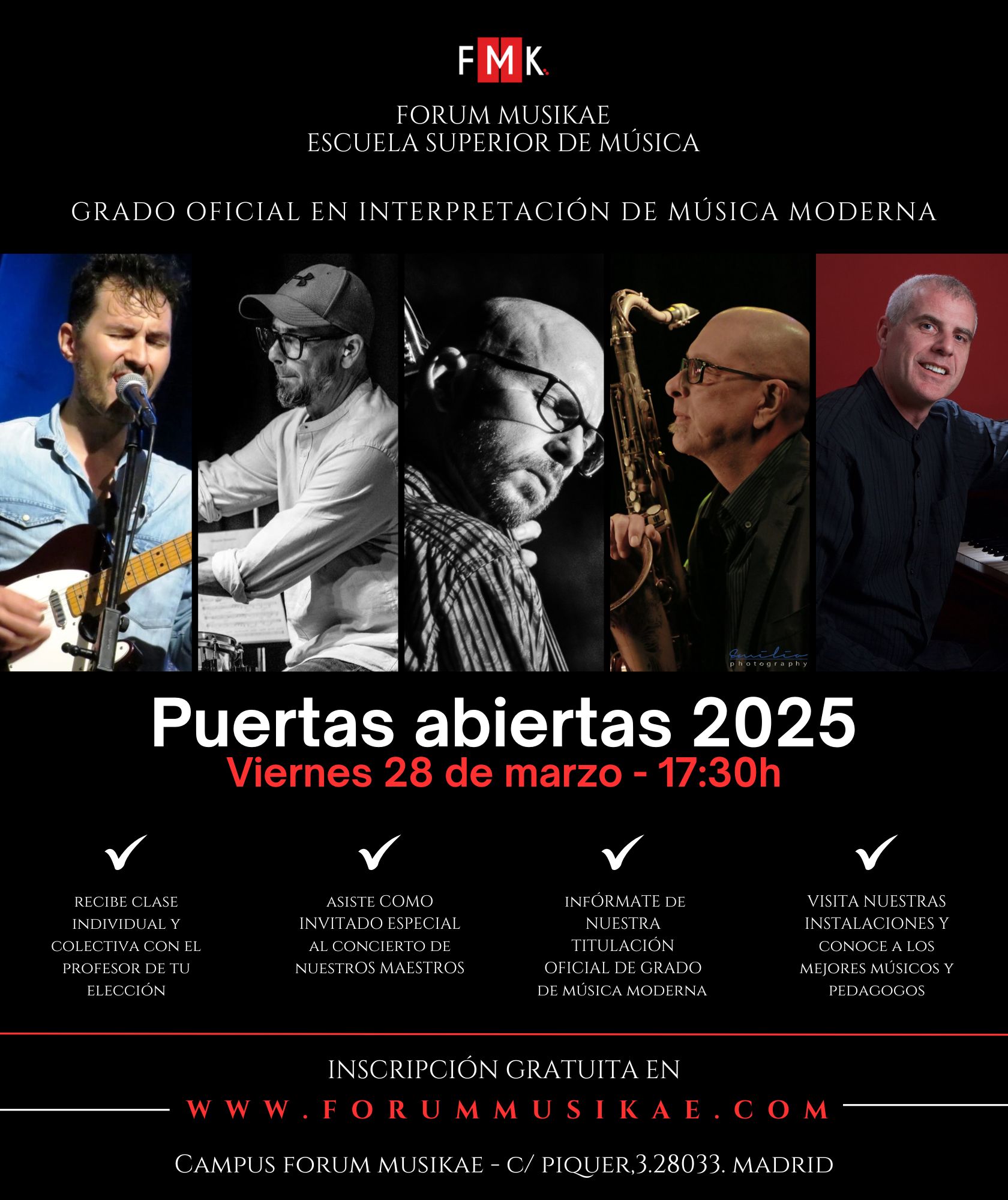 GRADO OFICIAL EN INTERPRETACIÓN DE MÚSICA MODERNA - Forum Musikae